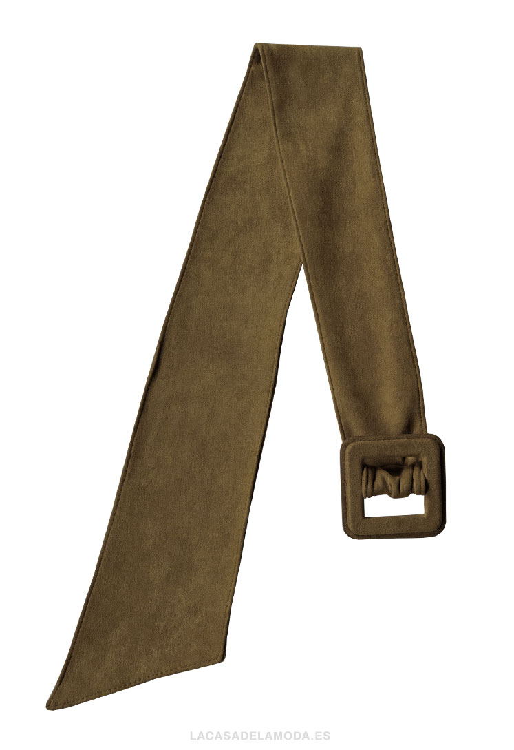 Cinturón marrón ancho mujer - LACASADELAMODA